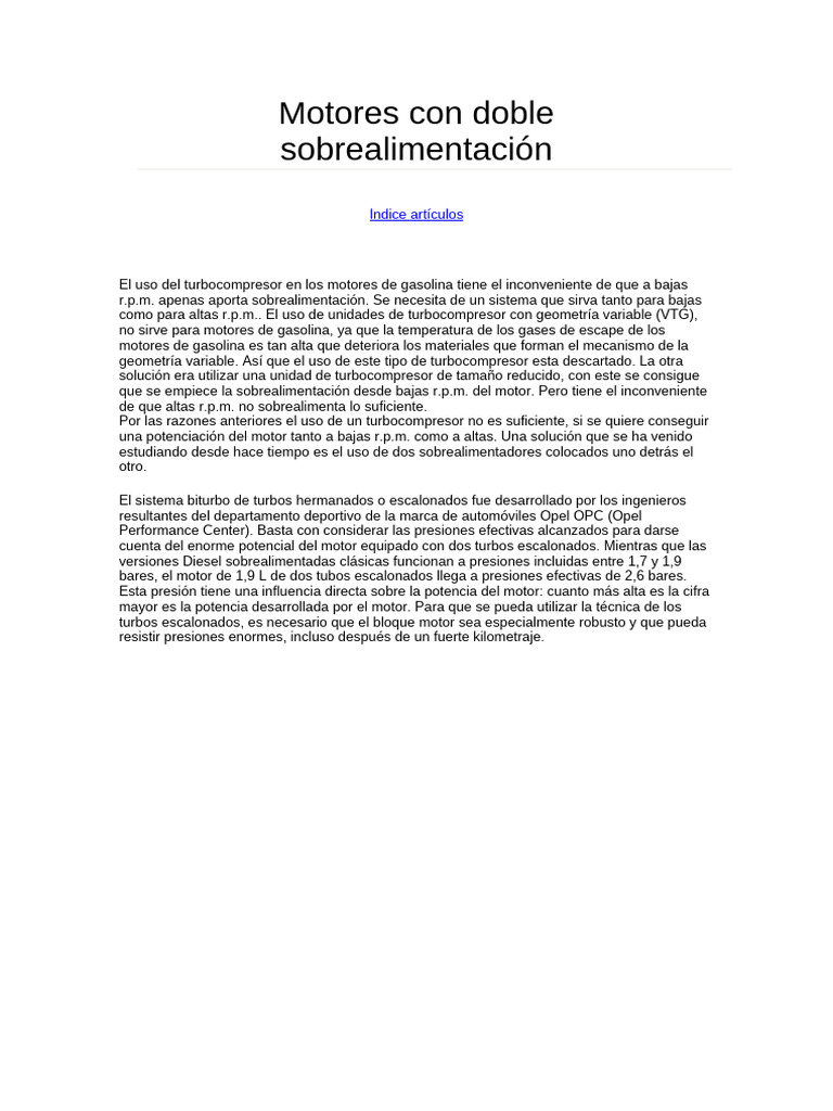 Motores Tsi | PDF | Turbocompresor | Inyección de combustible