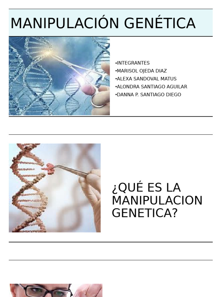 Manipulacion Genetica | PDF | Estilo de vida