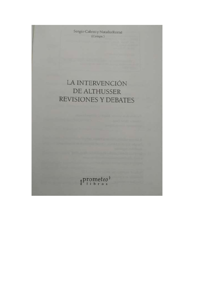 La Intervención de Althusser | PDF