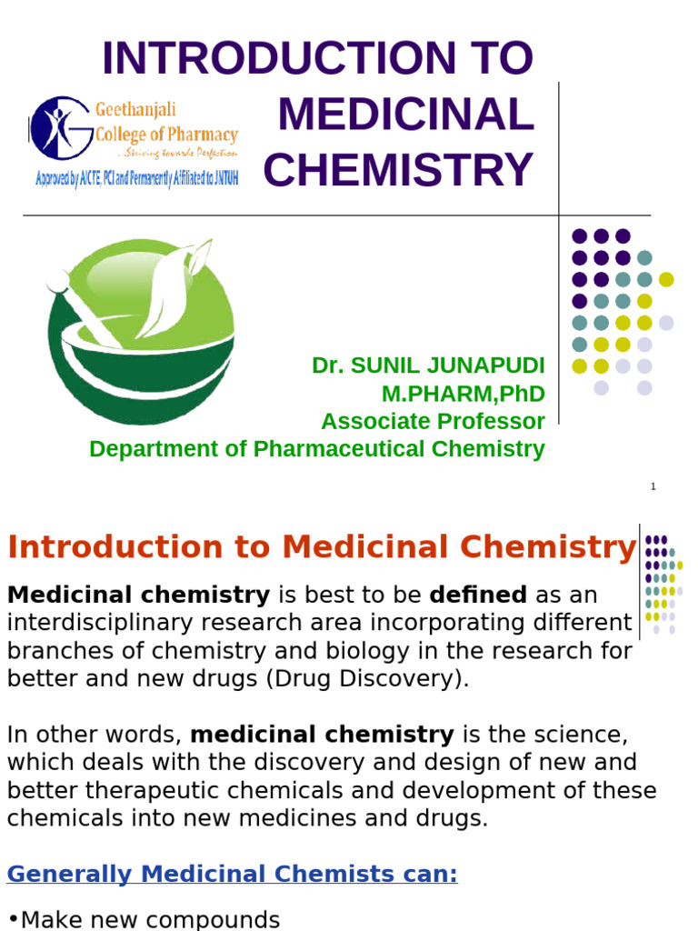 Introduction To Medicinal Chemistry-And Physicochemical Properties ...