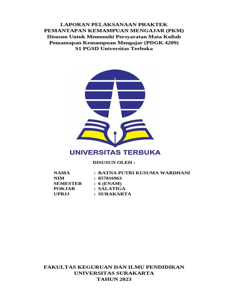 Laporan Pelaksanaan Praktek | PDF