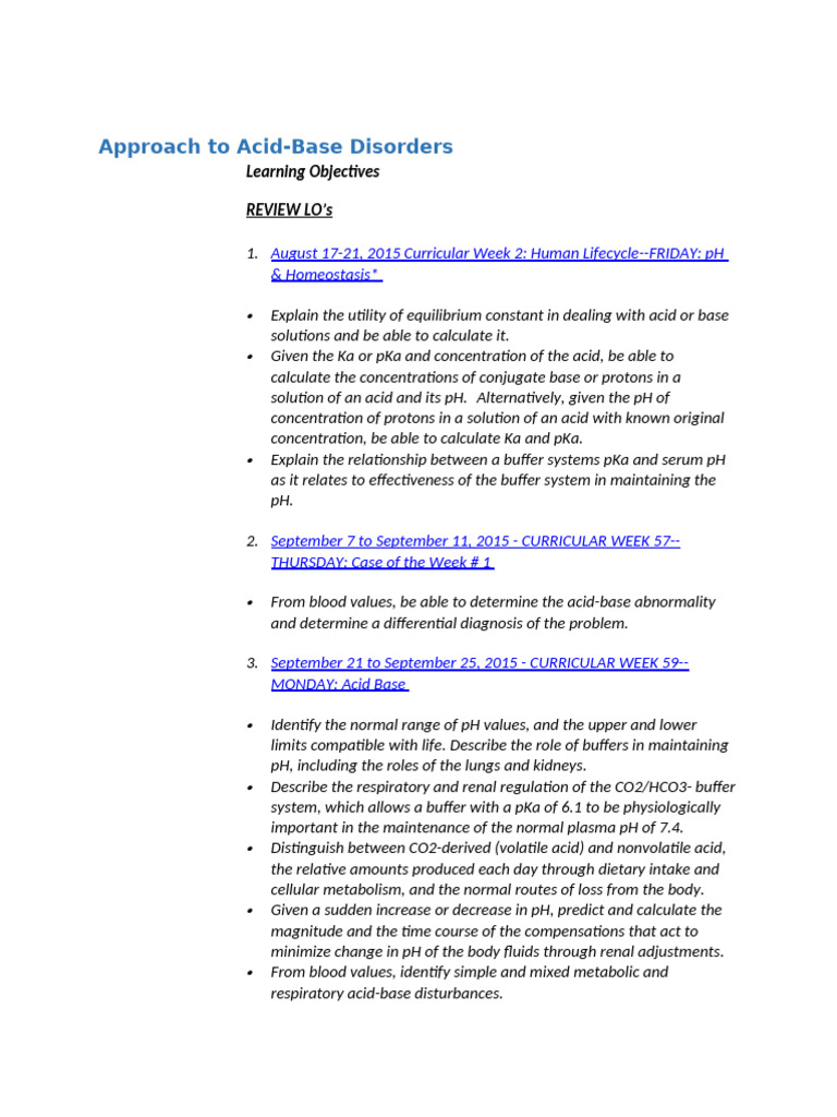 Approach To Acid Base Disorders | PDF | Bicarbonate | Buffer Solution