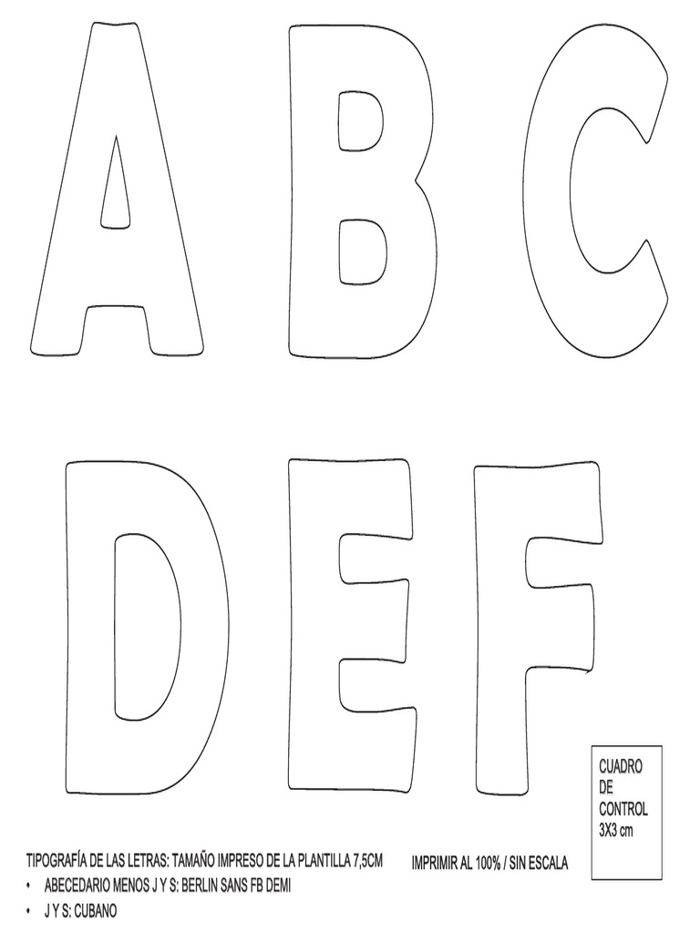 Patrón Letras | PDF | Tipografía | Impresión