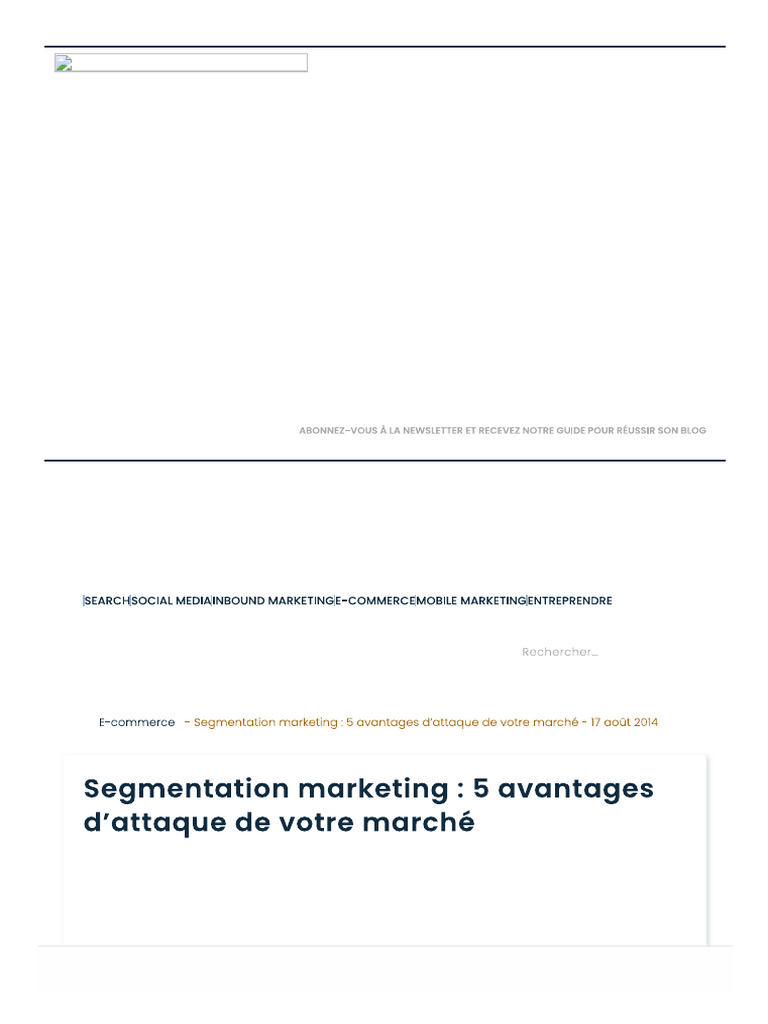 Importance de La Segmentation | PDF