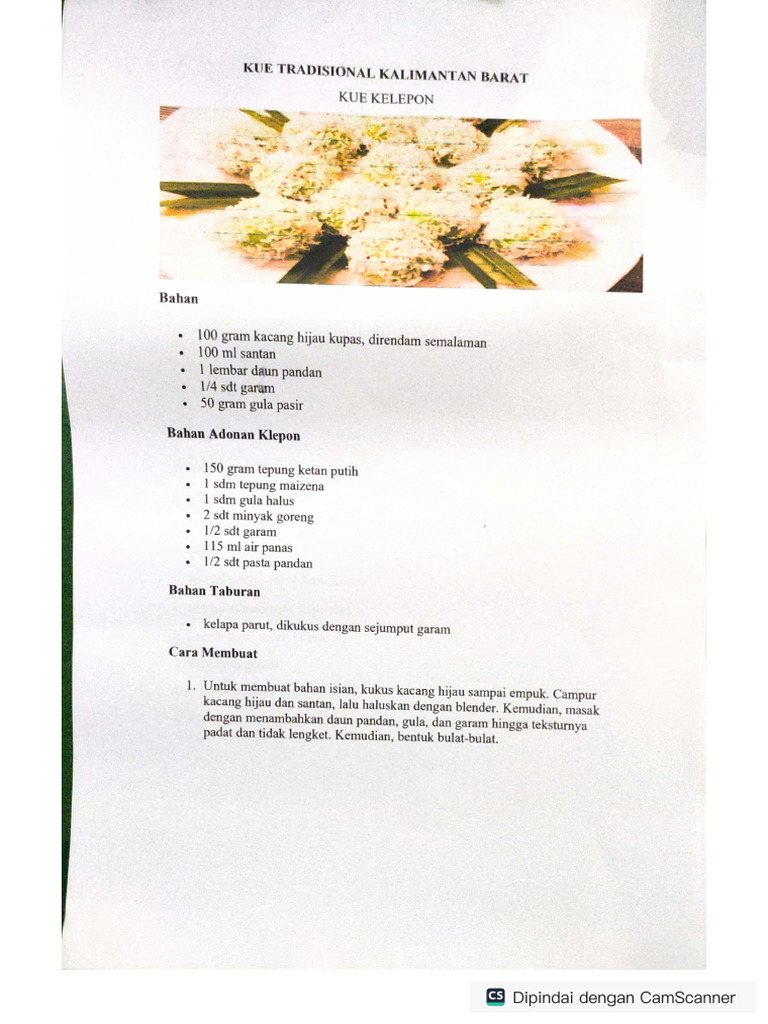 Contoh Kue Tradisional Dan Kue Modern | PDF