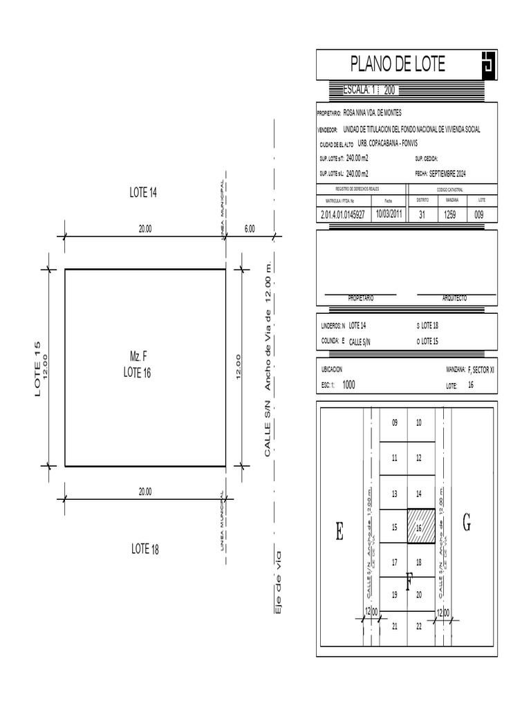 VISADO DE PLANO DE LOTE CATASTRO-Model | PDF