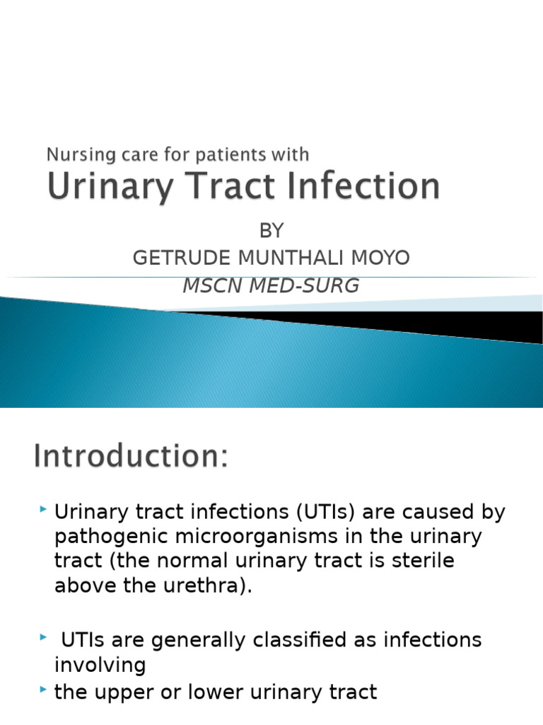 BY Getrude Munthali Moyo: MSCN Med-Surg | PDF | Urinary Tract Infection ...