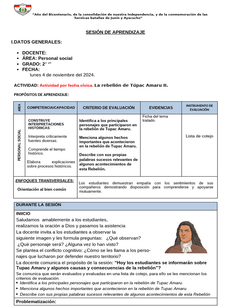 Rebelión de Túpac Amaru II: Análisis Histórico | PDF
