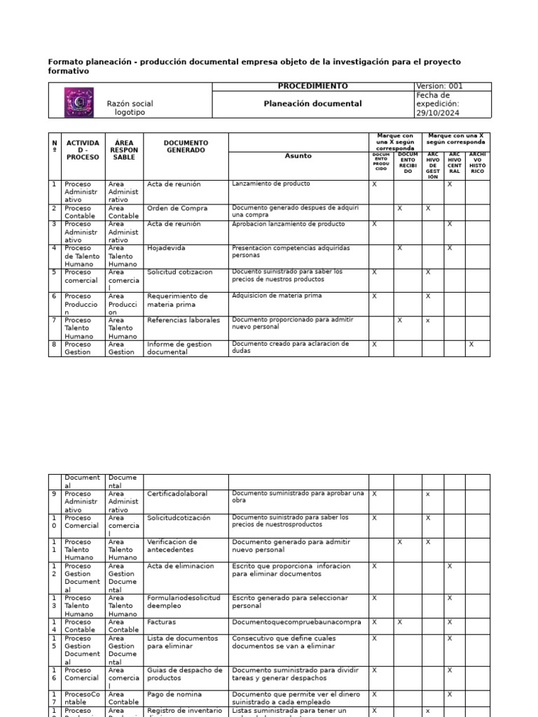 Formato Planeación Documental LC VESTIDOS DE BAÑO NUEVAL INEA | PDF | Contabilidad | Business
