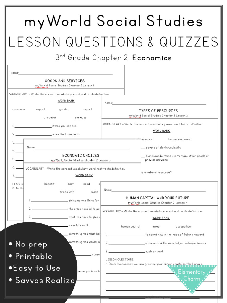 3rd My World Unit Supplements | PDF | Goods | Vocabulary