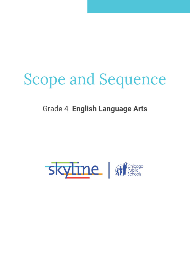 CPS Scope and Sequence For English Language Arts Grade 4 | PDF | Word ...