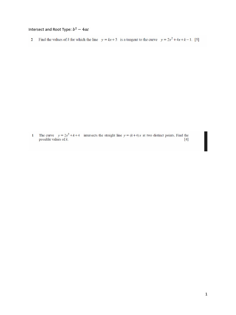 Intersect and Root Type | PDF