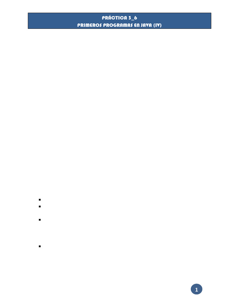 Practica 3 - 6 Primeros Programas Con Java IV | PDF