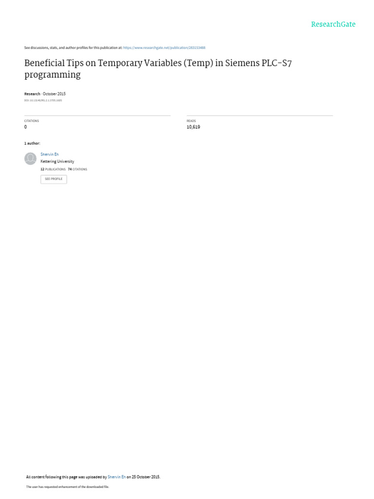 Beneficial Tips On Temporary Variables (Temp) in Siemens PLC-S7 ...