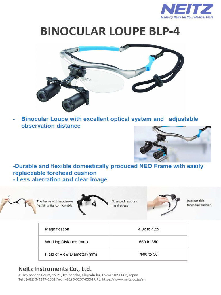 Binocular Loupe BLP-4 Neo | PDF | Technology & Engineering