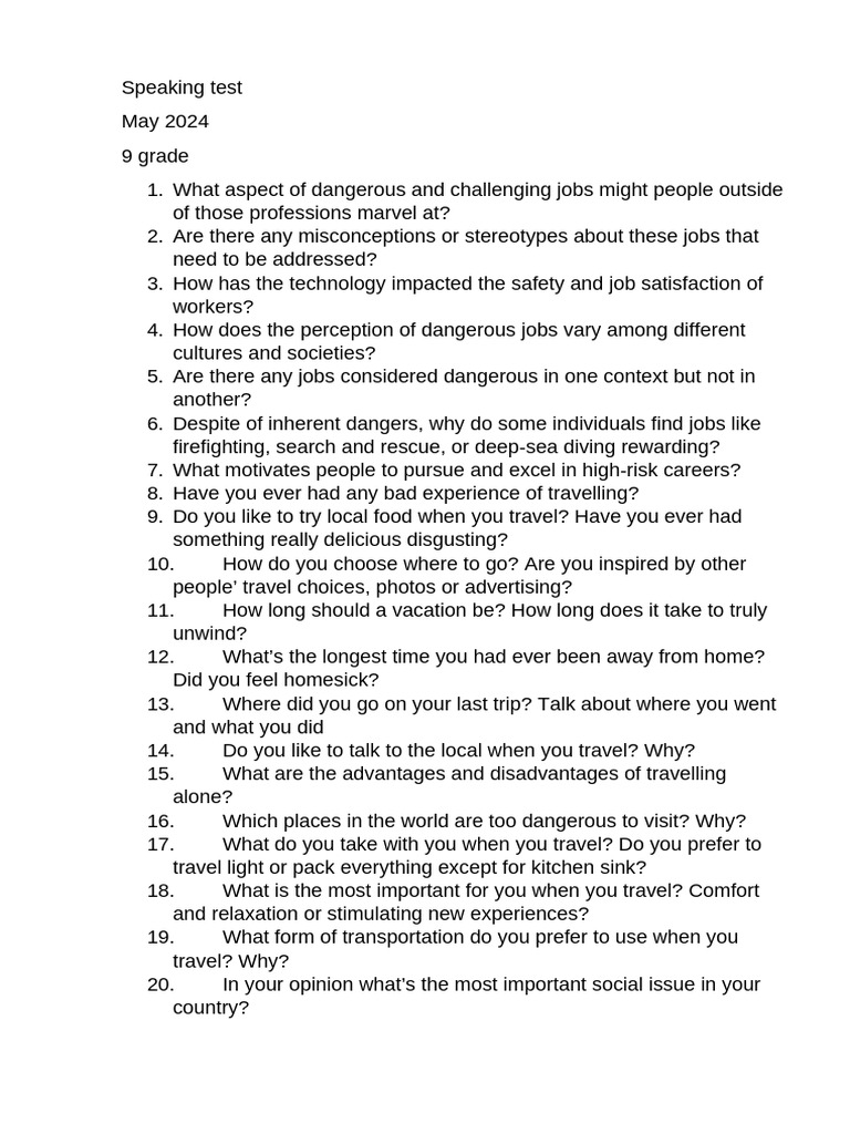 Speaking May 2024 9 Grade | PDF | Literacy | Homelessness