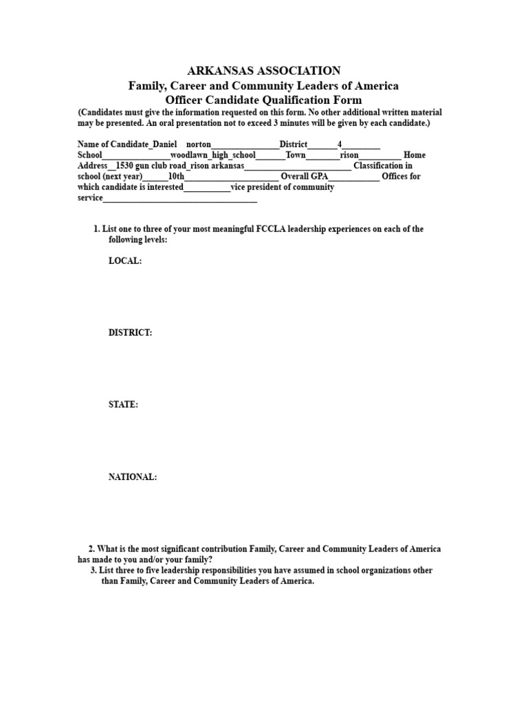 22 Qualification Form Officer | PDF