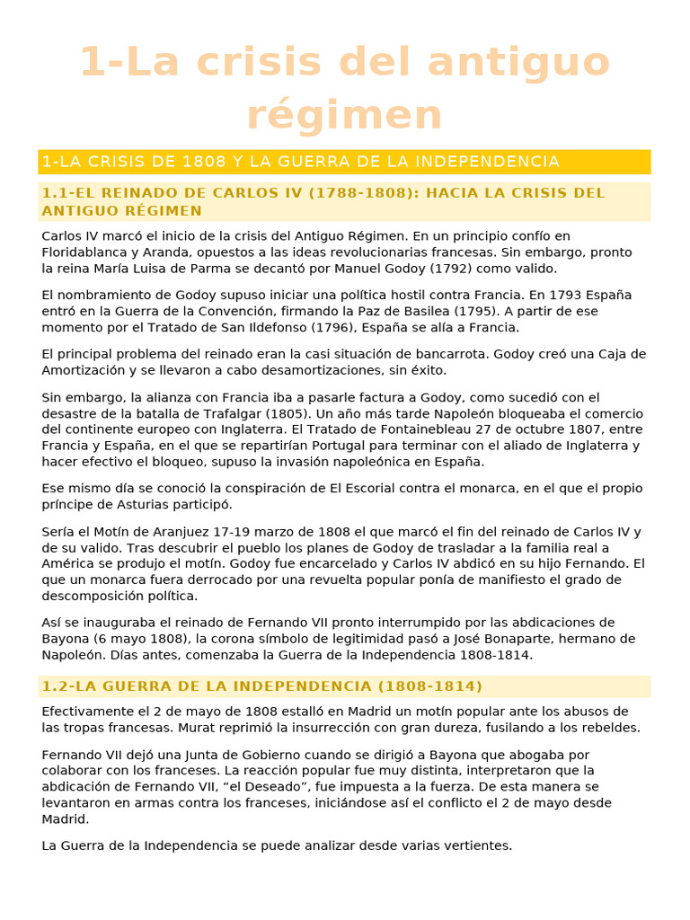 Epígrafes 1, 2 y 3 | PDF | Guerra peninsular | Gobierno de españa