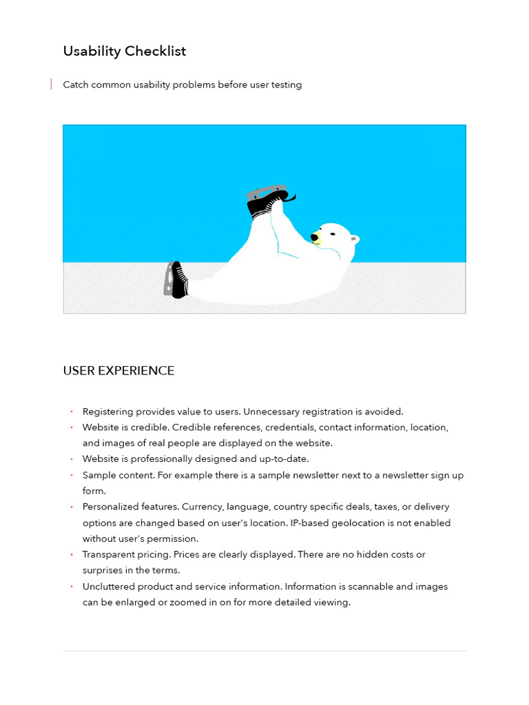 Usability+Checklist | PDF | Usability | Computer Keyboard