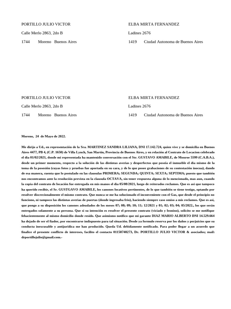 Carta Documento Andreani | PDF