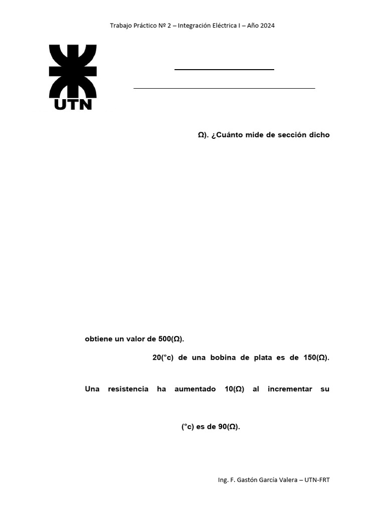 TP #2 - Integ Eléc I - 2024 | PDF | Ciencia y matemática