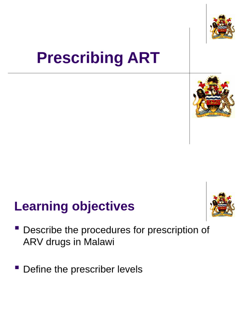 Prescribing ART | PDF | Medical Prescription | Therapy
