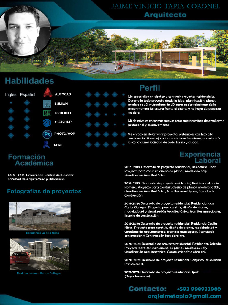 Jaime Tapia Hoja de Vida | PDF