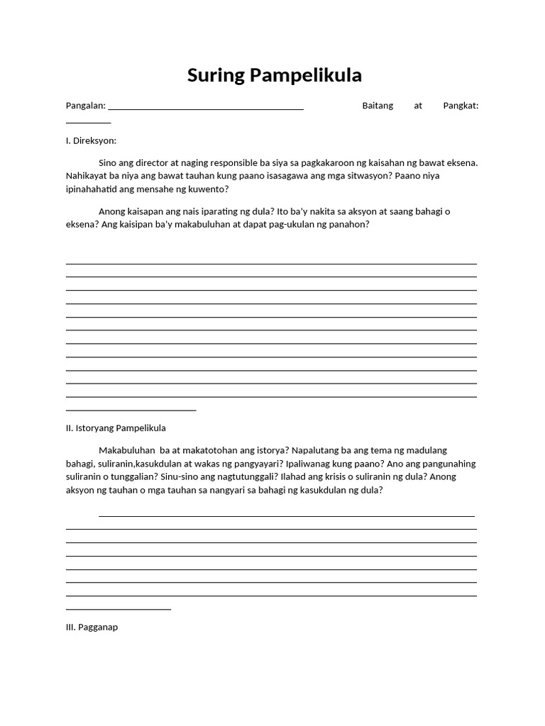 Suring Pelikula 3 | PDF