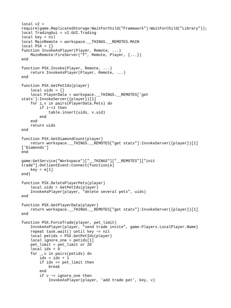 Pet Simulator X Old Vuln Source Code For Learning | PDF | Computers
