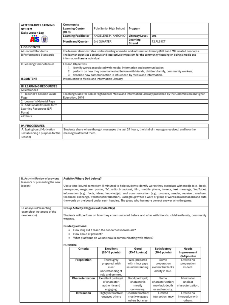 ALS-DLP-5 | PDF | Information | Learning
