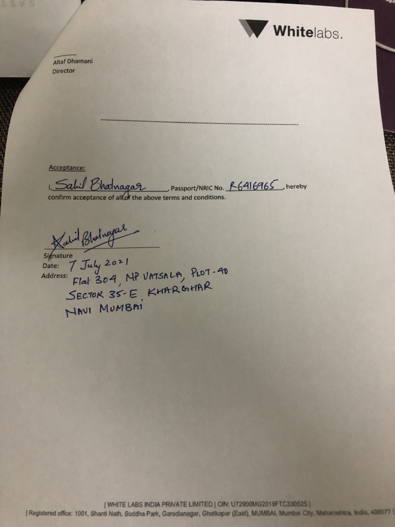 Signed Acceptance | PDF