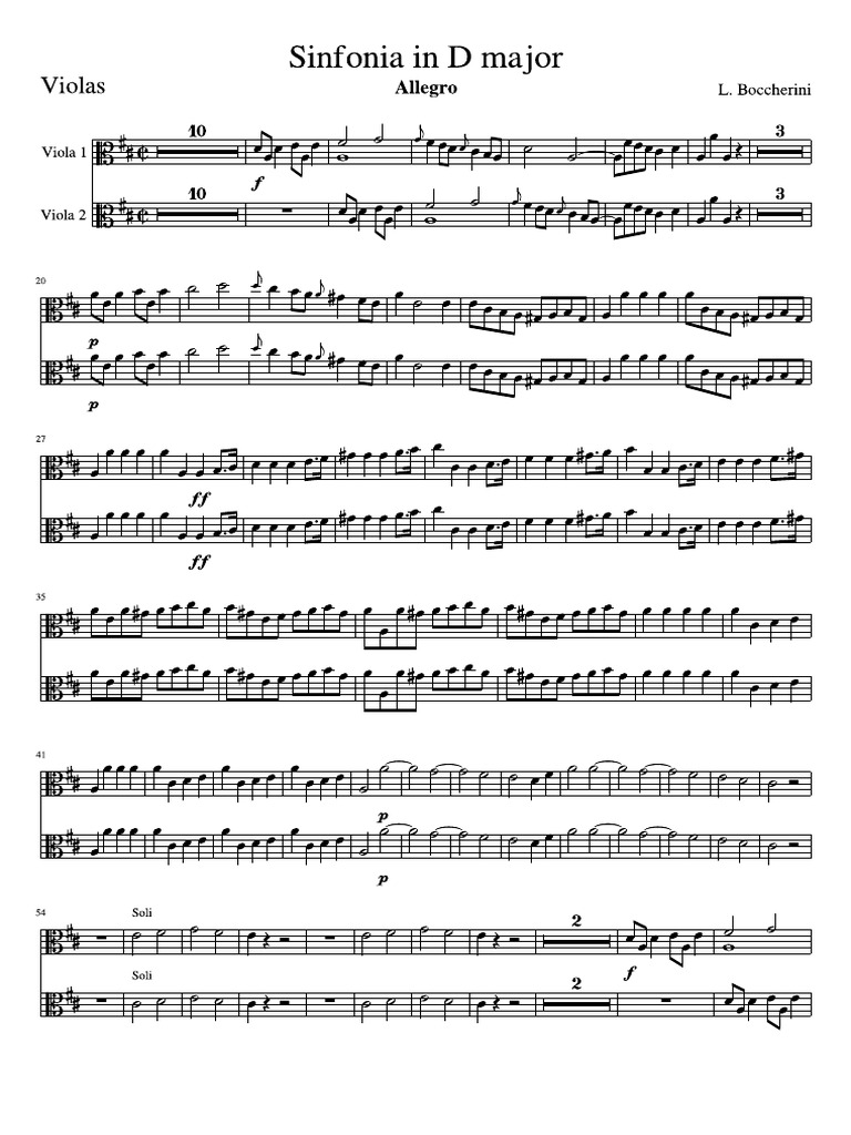 Violas Boccherini | PDF