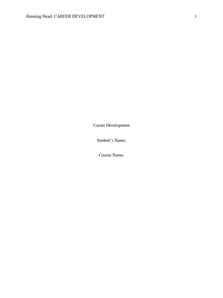 Career Development Pdf Knowledge Social Psychology