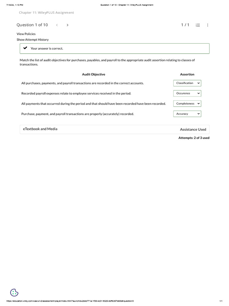Practice Test Chapter 11 Auditing PDF | PDF | Cheque | Accounts Payable