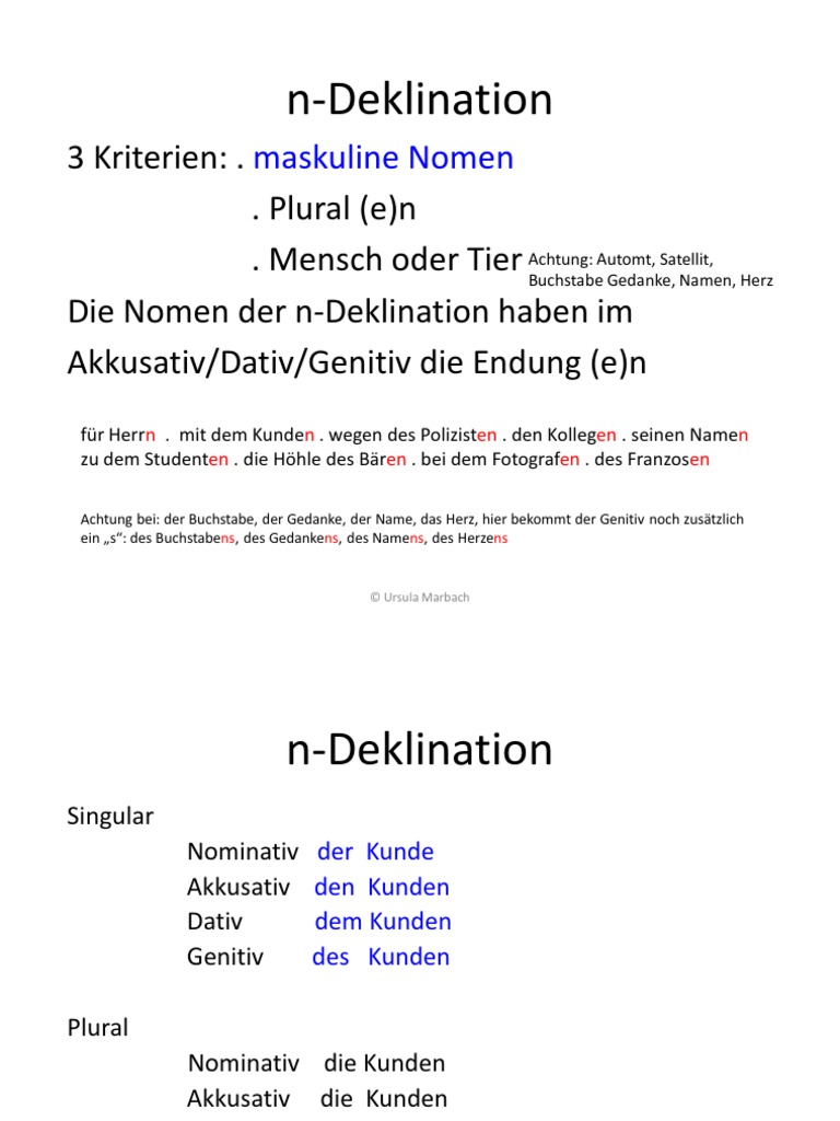 VK N Deklination | PDF