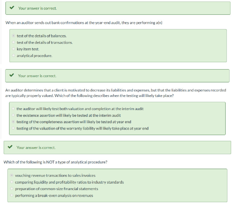 Practice Test Chapter 8 Part 1, Auditing PDF | PDF