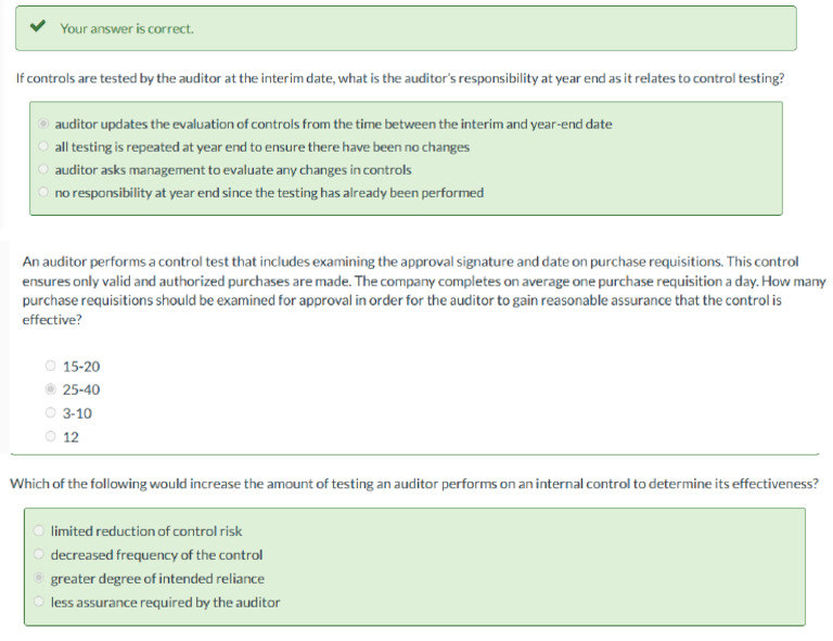Practice Test Chapter 7 Part 1, Auditing PDF | PDF