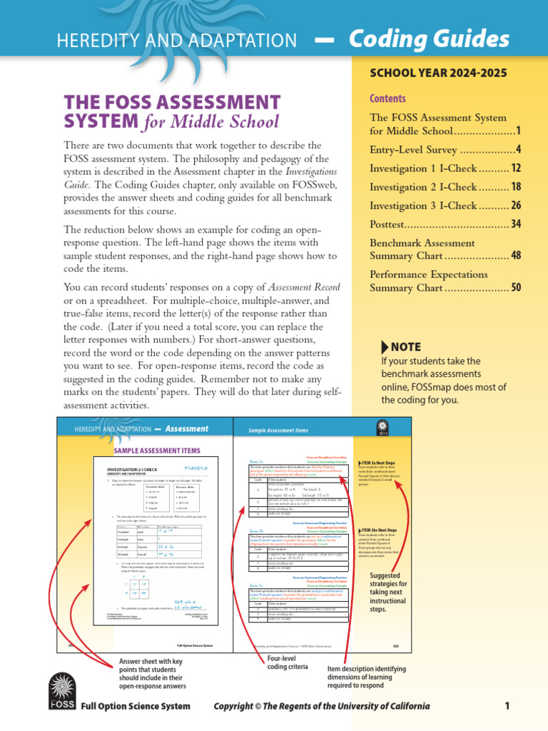 Heredity and Adaptation Assessment Guide | PDF | Evolution | Genetic ...