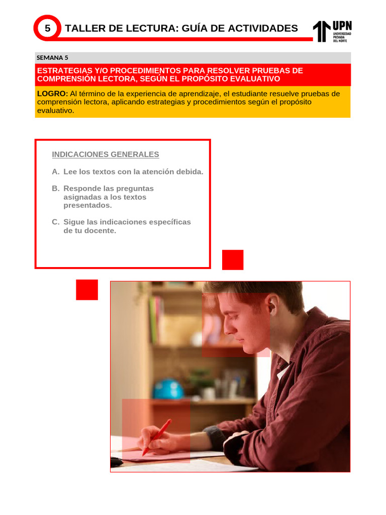 SEM5 - Guía de Actividades de Lectura | PDF | Agua | Algodón