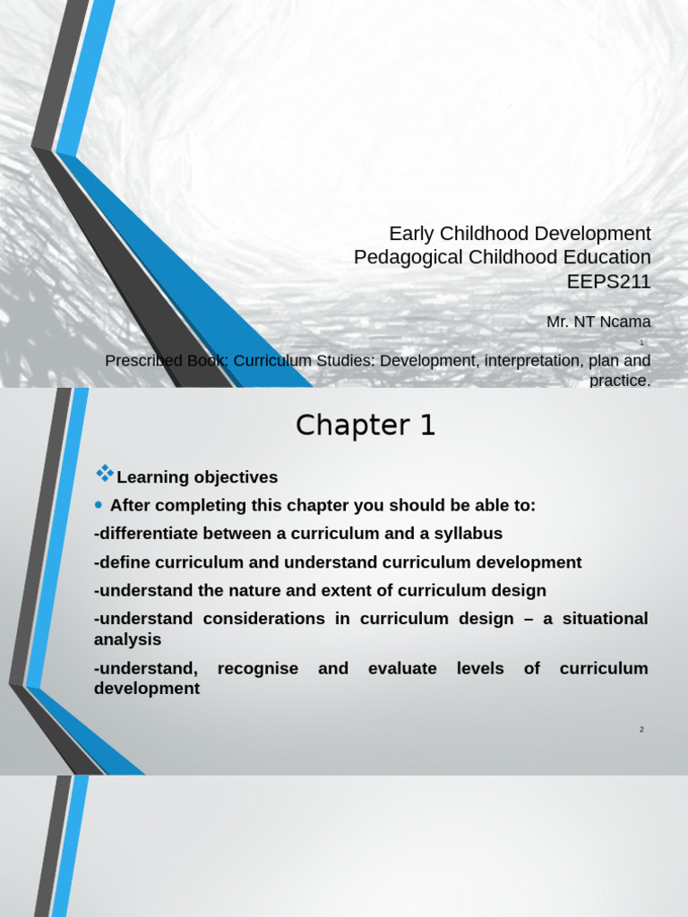 EEPS211 Early Childhood Development Chapter 1 | PDF | Curriculum | Learning
