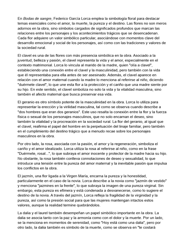 Bodas de Sangre Q&A | PDF | Amor | Federico García Lorca