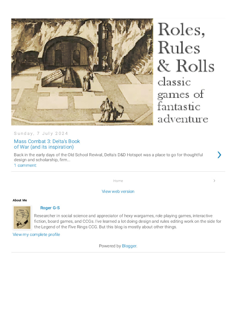 Roles, Rules, and Rolls | PDF | Games & Activities