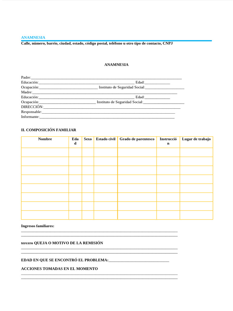 Anamnesia 05 | PDF | El embarazo | Parto