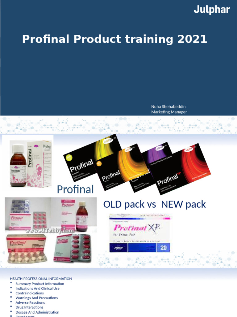 Profinal Product Knowlege | PDF | Nonsteroidal Anti Inflammatory Drug ...