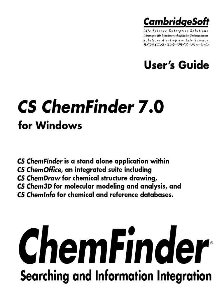 Chem Finder 7 | PDF | Databases | Window (Computing)