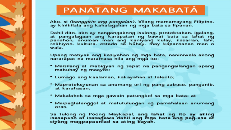 Panatang Makabata | PDF