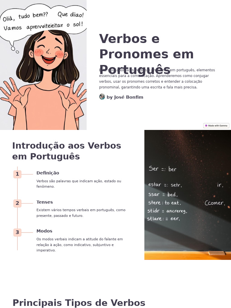 Verbos e Pronomes em Português | PDF | Pronome | Famílias linguísticas