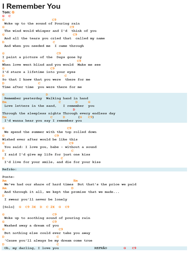 I Remember You | PDF