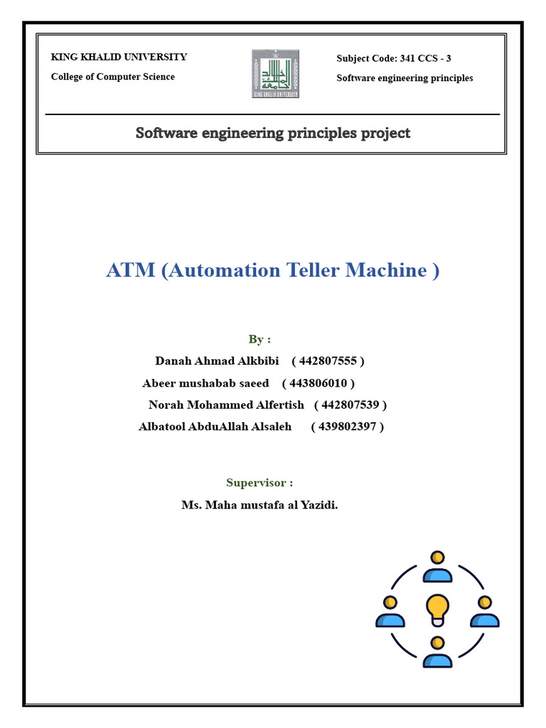 ATM Project | PDF | Automated Teller Machine | Security
