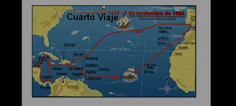 mapa cuarto viaje de Cristóbal Colón | PDF